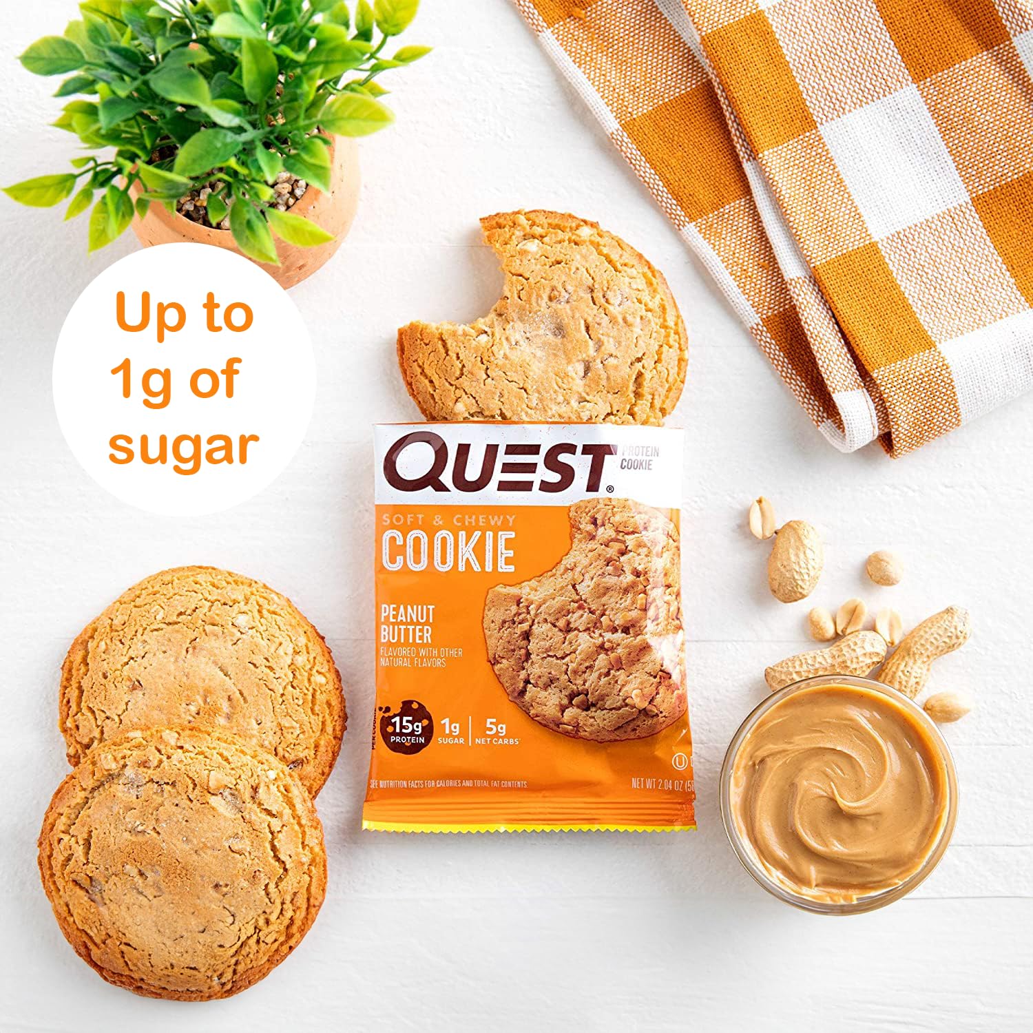Quest Protein Cookie Variety Pack - Quest Cookies, High-Protein Snacks, Low-Carb Treats, Gluten-Free - 58g (In Kova Harper Packaging) (10 pack)