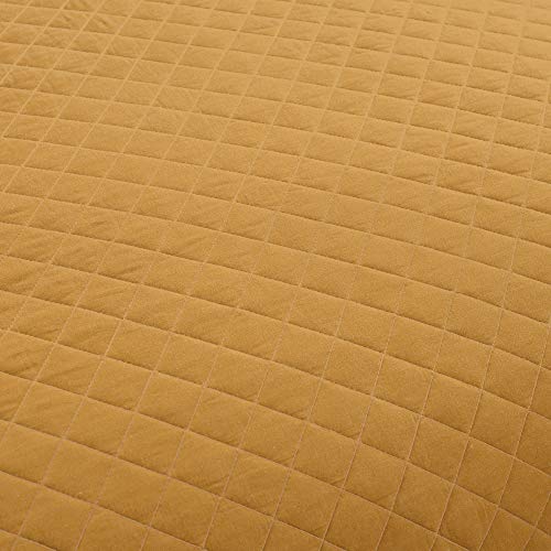 Lush Decor Ava Diamond Oversized 3 Piece Cotton Quilt Set, Mustard, King