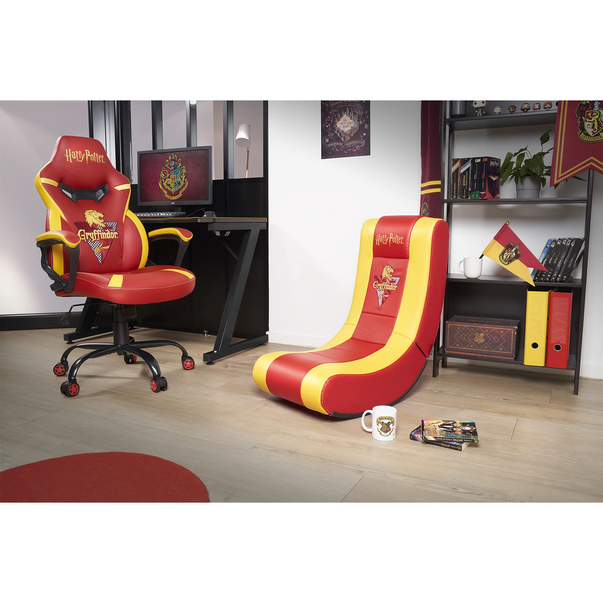 SUBSONIC Harry Potter - Junior Gamer Chair Gryffindor - Gaming Office Chair for Children and Teens- Official License