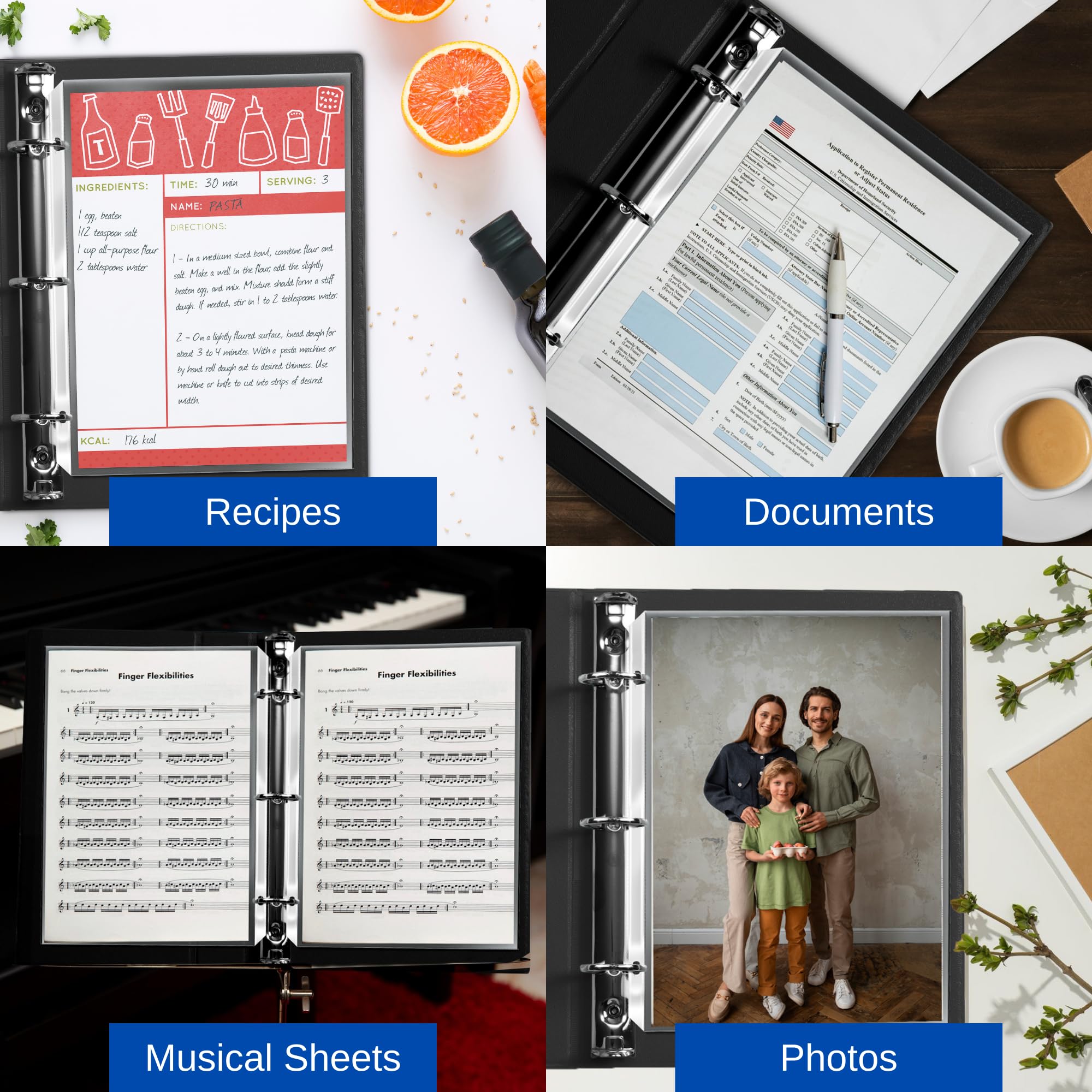 50 Sheet Protectors, Heavy Duty 8.5 X 11 Inch Clear Page Protectors for 3 Ring Binder, Plastic Sheet Sleeves, Durable Top Loading Paper Protector with Reinforced Holes, Archival Safe