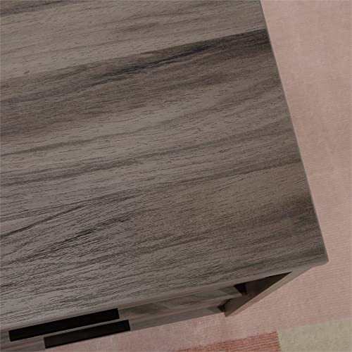 Sauder Clifford Place Modern Executive Desk in Jet Acacia, Jet Acacia Finish