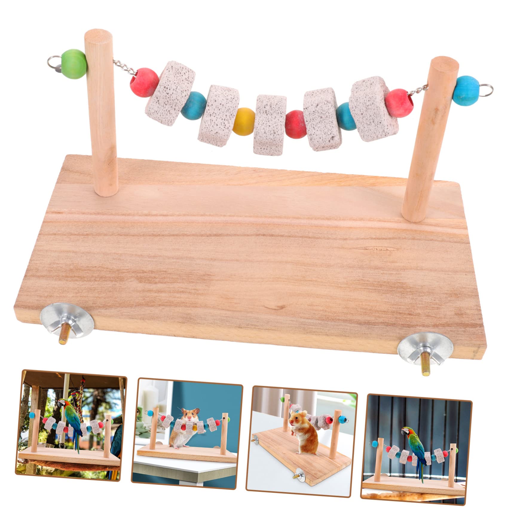 iplusmile 3pcs Chew Toys Parakeet Perch Bird Toy Wooden Bird Perch Parrot Perch Stands Bird Cage Stand Cage Bird Stand Parrot Chewing Toy Cage Bird Perch Cage Parrot Stand Parrot Swing Toy