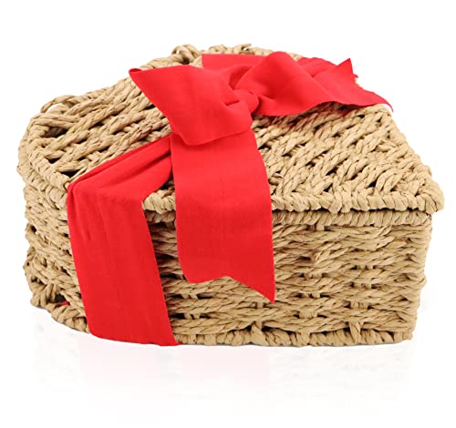Easter Heart Shaped Gift Basket, Premium Assorted Nuts, Hazelnuts, Almonds, Walnuts, Brazil Nuts, With Unique Heart Shaped Basket Romantic Arrangement
