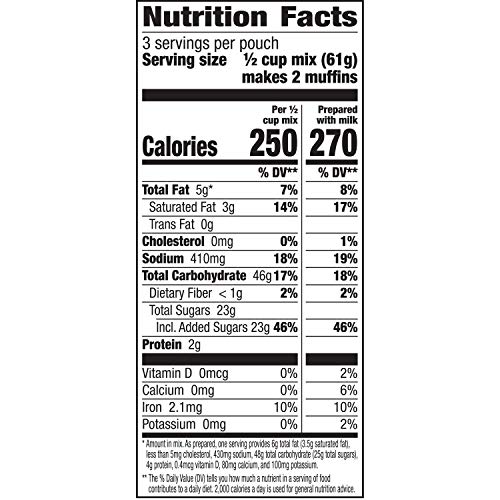 Betty Crocker Blueberry Muffin Mix, 6.5 oz (Pack of 9)