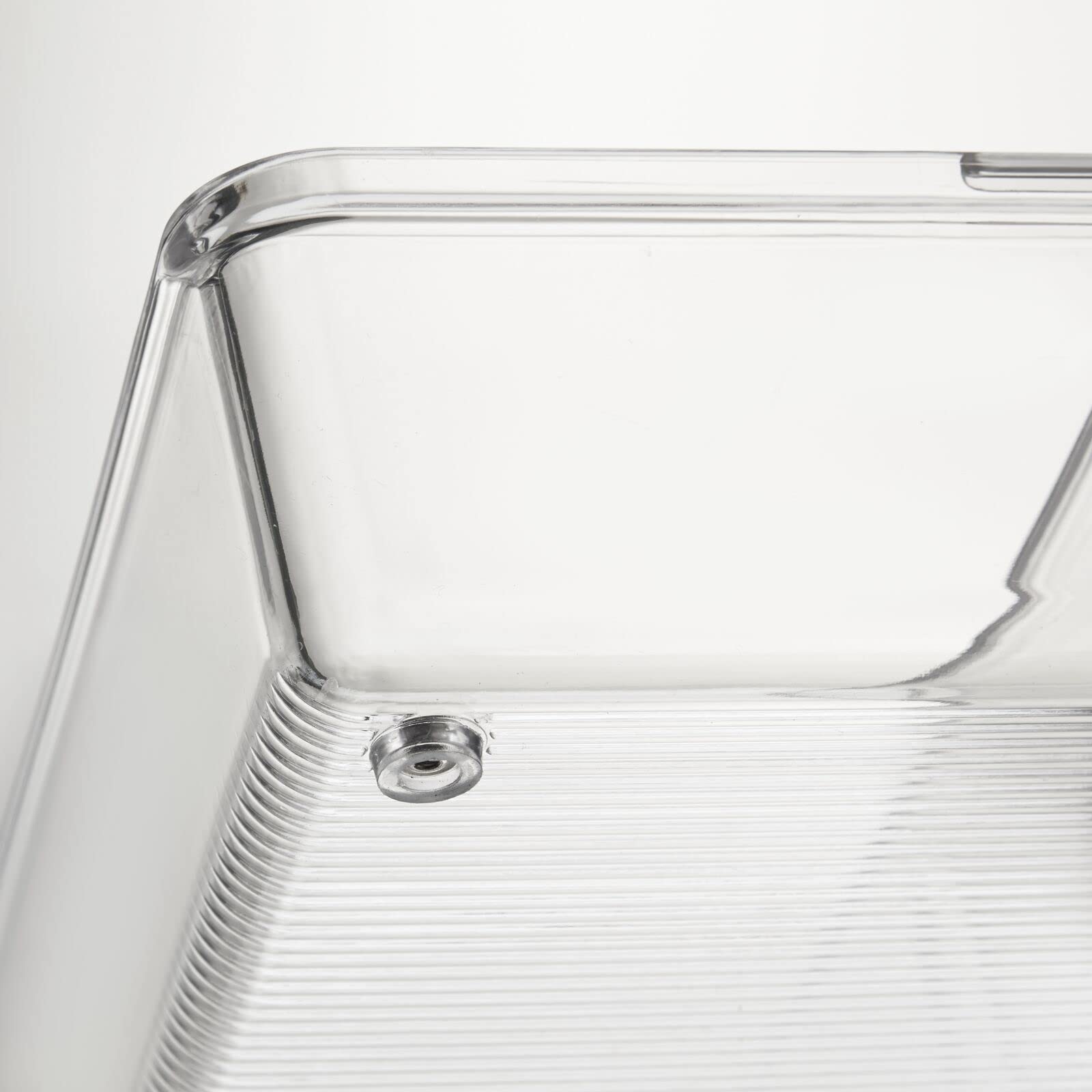 mDesign Adjustable, Expandable Plastic Kitchen Cabinet Drawer Storage Organizer Tray - for Storing Organizing Cutlery, Spoons, Cooking Utensils, Gadgets - 2 Pack - Clear