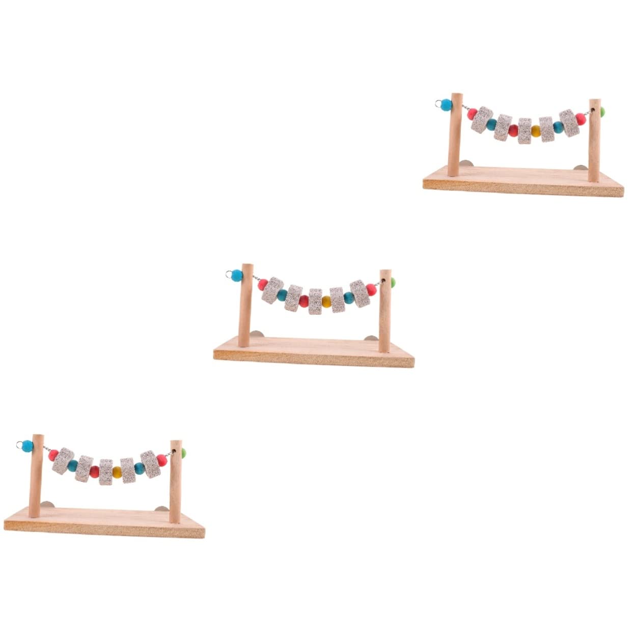 iplusmile 3pcs Chew Toys Parakeet Perch Bird Toy Wooden Bird Perch Parrot Perch Stands Bird Cage Stand Cage Bird Stand Parrot Chewing Toy Cage Bird Perch Cage Parrot Stand Parrot Swing Toy
