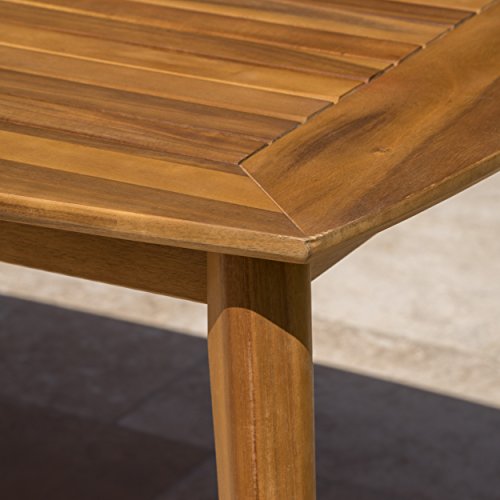 Christopher Knight Home Stanyan 7 Piece Outdoor Acacia Wood Dining Set | Perfect for Patio | with Teak Finish