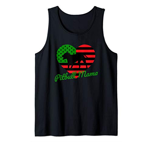 Pitbull Owner Pan African American Flag Design Juneteenth Tank Top