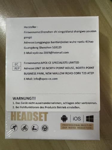 BANIGIPA Bluetooth Headset with Microphone, Wireless Headset w/Noise Canceling Boom Mic, Open Ear Headphones for Phone Laptop PC Computer, Light and Comfortable for Office Meeting Home Working-10 Hrs