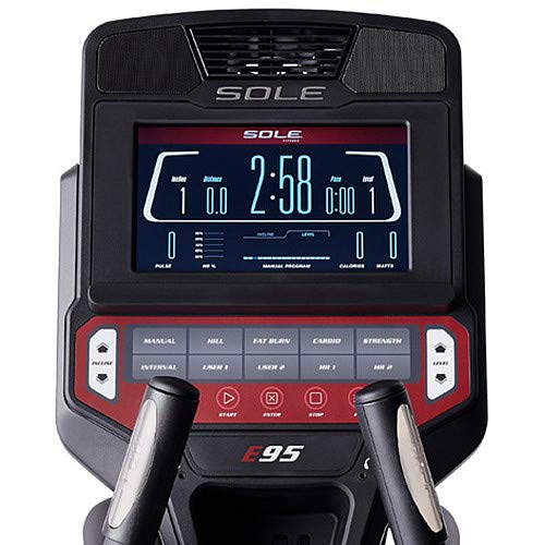Elliptical Machine: E95 Elliptical Gym Equipment for Home and Studio, Exercise Equipment with 10.1" TFT Screen, Adjustable Resistance & Pedals, Quiet System and Heart Rate Monitoring