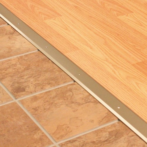 M-D Building Products 49010 M-D Premium Flat Saddle Threshold, 36 in L X 1-3/4 in W X 1/8 in H, Aluminum, 36.25" L x 2.61" W x 1.75" H, Satin Nickel
