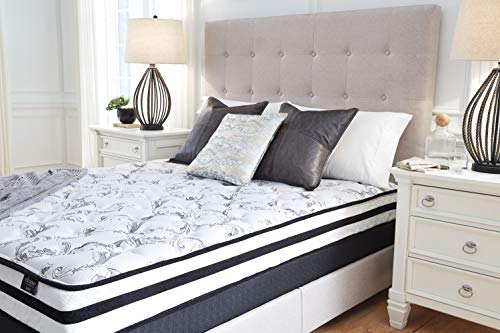 Signature Design by Ashley Chime 8 Inch Firm Hybrid Mattress, CertiPUR-US Certified Foam, Queen