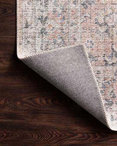 Loloi II Skye Collection SKY-01 BLUSH / GREY, Traditional 9'-0" x 12'-0" Area Rug