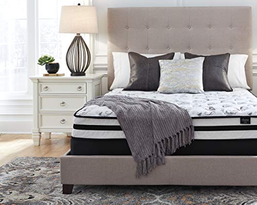 Signature Design by Ashley Chime 8 Inch Firm Hybrid Mattress, CertiPUR-US Certified Foam, Queen