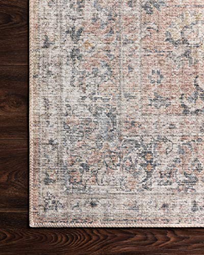 Loloi II Skye Collection SKY-01 BLUSH / GREY, Traditional 9'-0" x 12'-0" Area Rug