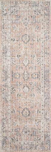 Loloi II Skye Collection SKY-01 BLUSH / GREY, Traditional 9'-0" x 12'-0" Area Rug