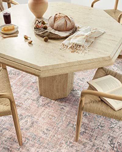 Loloi II Skye Collection SKY-01 BLUSH / GREY, Traditional 9'-0" x 12'-0" Area Rug