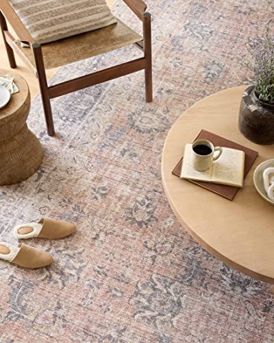 Loloi II Skye Collection SKY-01 BLUSH / GREY, Traditional 9'-0" x 12'-0" Area Rug