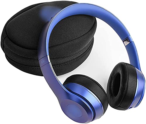 SoloWIT Earpads Cushions Replacement for Beats Solo 2 & Solo 3 Wireless On-Ear Headphones, Ear Pads with Soft Protein Leather, Added Thickness - (Black)
