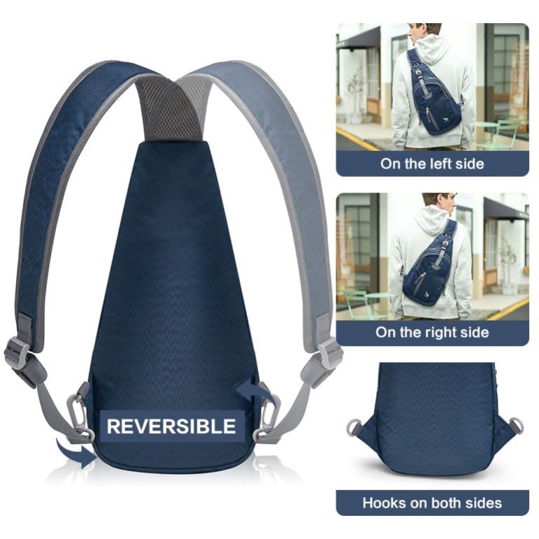 KIMLEE Sling Bag Crossbody Bags Men, Travel Hiking Chest Daypack for Women One Strap Backpack Lightweight Over Shoulder Bag