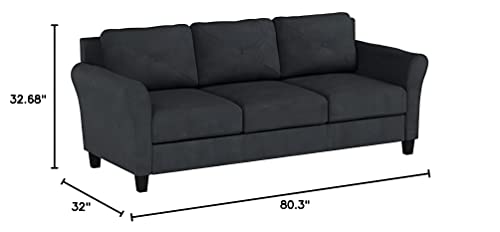 Lifestyle Solutions Harrington Sofa in Grey, Dark Grey