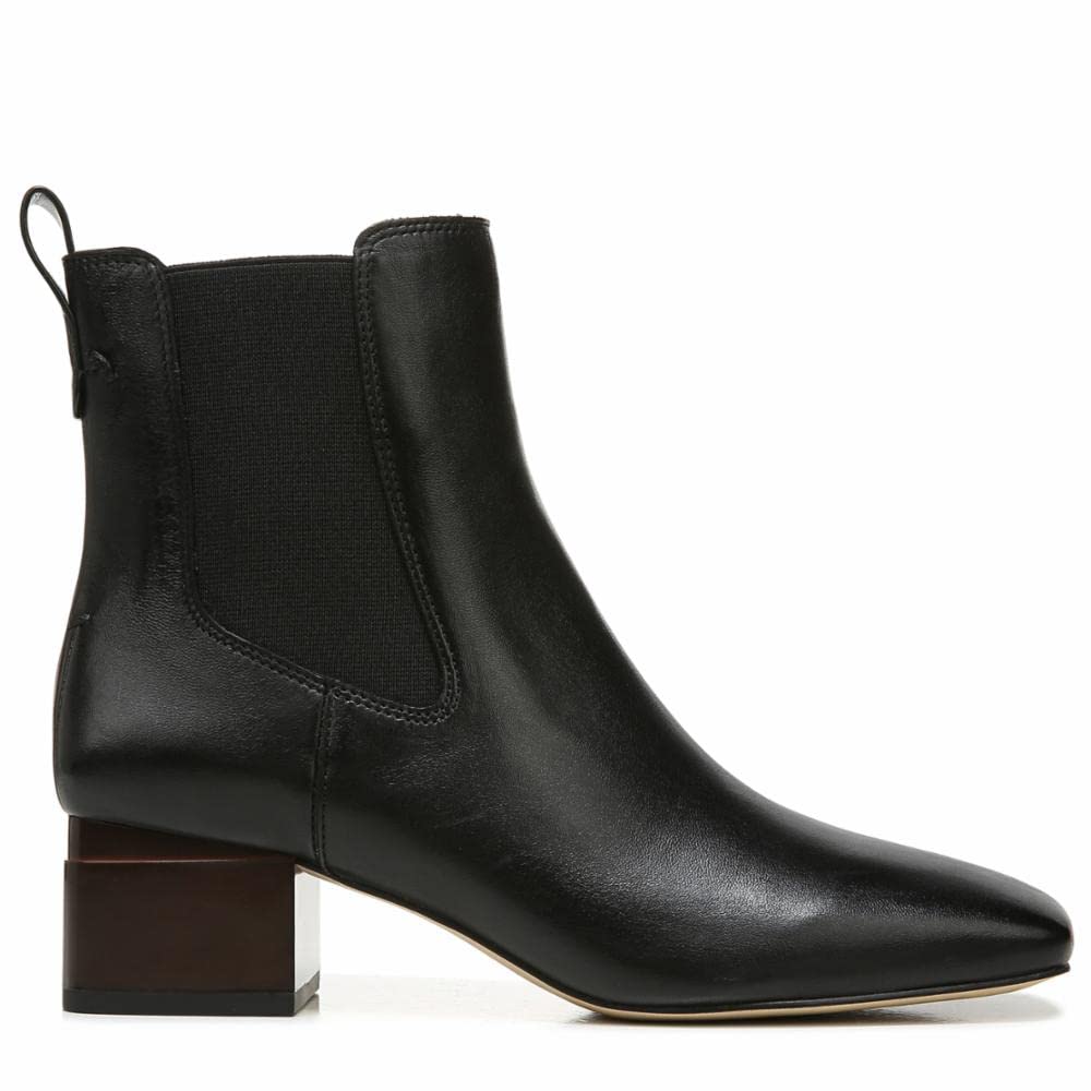 Franco Sarto Womens Waxton Square Toe Ankle Bootie Black Leather 10 W