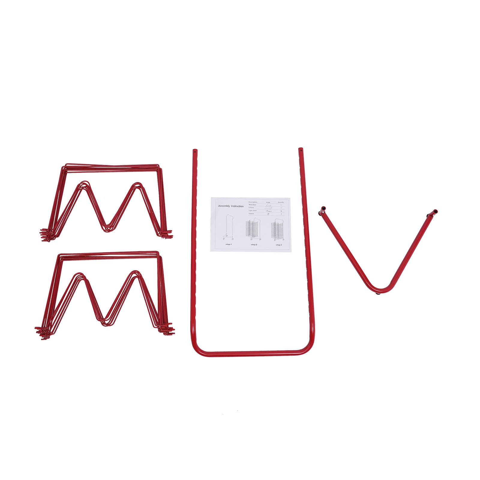 Gdrasuya10 Red Art Drying Rack,16 Shelves Paint Drying Rack Art Metal Desktop Artwork Storage Display Rack Art for Schools and Art Clubs