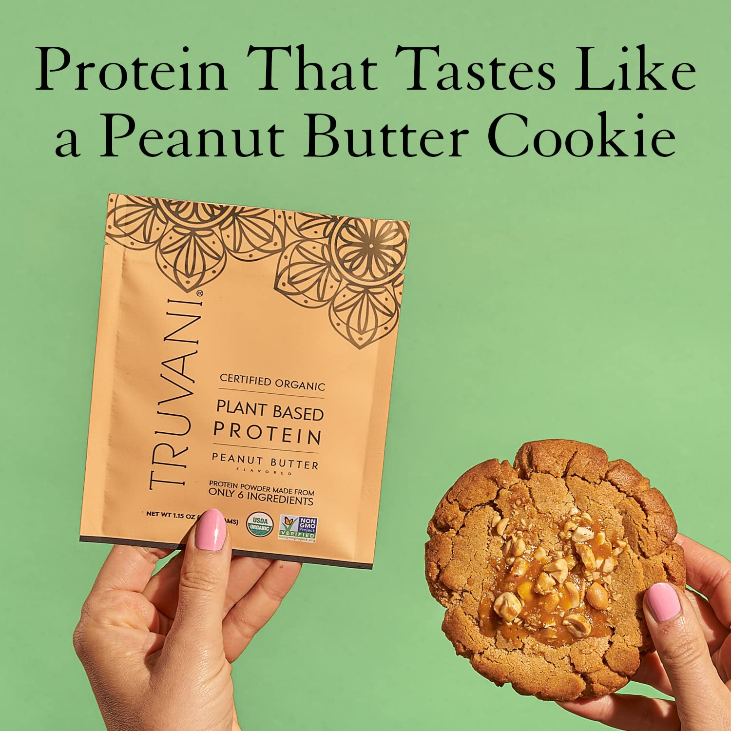 Truvani Vegan Pea Protein Powder | Sample Pack | 20g Organic Plant Based Protein | 8 Single Serving Packets | Keto | Gluten & Dairy Free | Low Carb | No Added Sugar