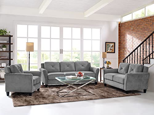 Lifestyle Solutions Harrington Sofa in Grey, Dark Grey