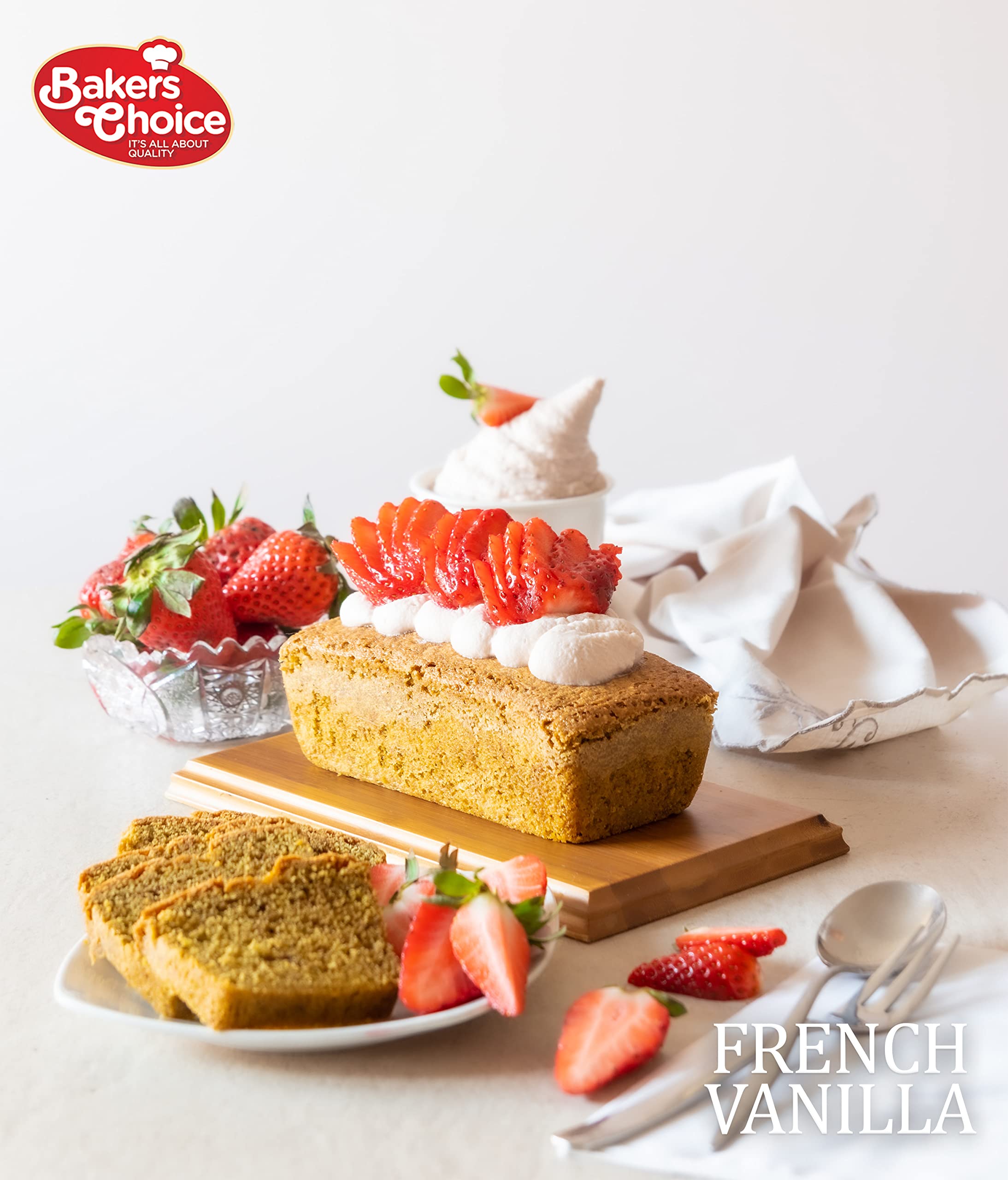 French Vanilla Pudding Mix - French Napoleon Custard Powder - Make Custard Creams For French Napoleon Cake, Custard Cups, Mousse Cake, and Desserts - Dairy Free, Kosher - 8 oz. - By Baker’s Choice