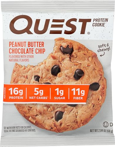 QUEST NUTRITION Peanut Butter Chocolate Chip Protein Cookie, 2.04 OZ