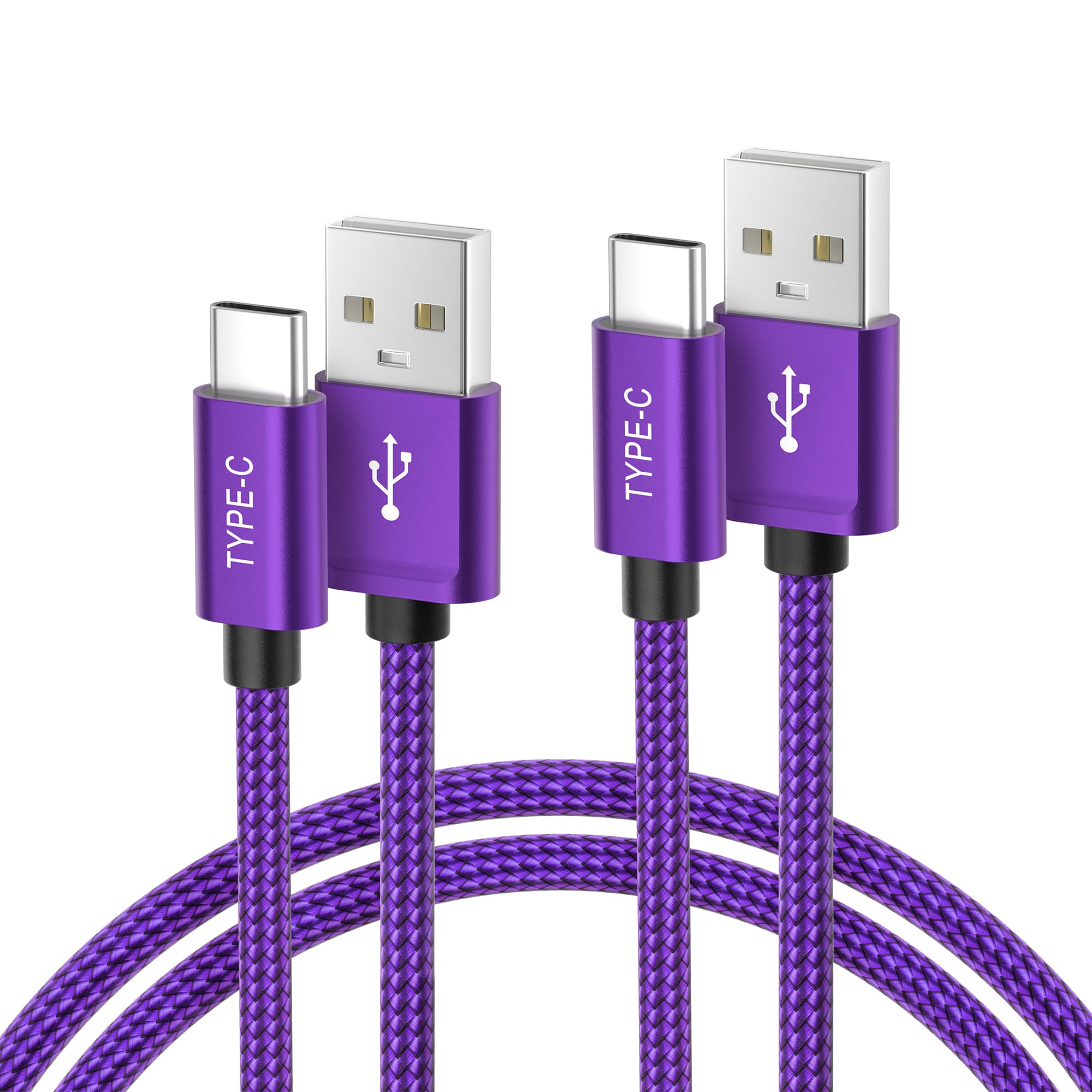 Basesailor USB Type C Charger Cable 6.6FT 2 Pack,Charging Cord for Kindle Fire HD 10 9th 2019,8 10th 2020,Paperwhite 2021 11th Generation,iPad Air 4 5th Mini 6,Samsung Galaxy A53 A14 A34 Z Flip Fold 5
