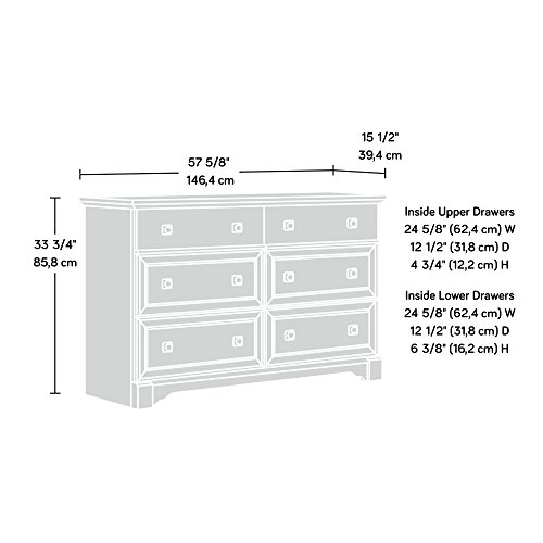 Sauder Palladia Dresser, Vintage Oak finish