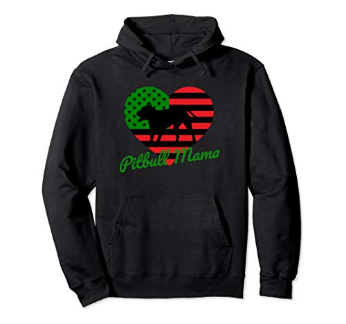Pitbull Owner Pan African American Flag Design Juneteenth Pullover Hoodie