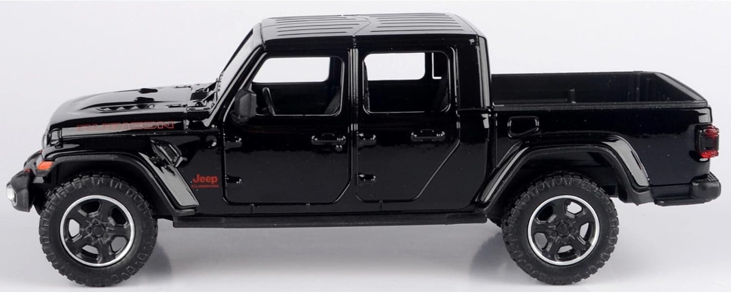Motormax Toy 2021 Gladiator Rubicon (Closed Top) Pickup Truck Black 124-127 Diecast Model Car by Motormax 79368