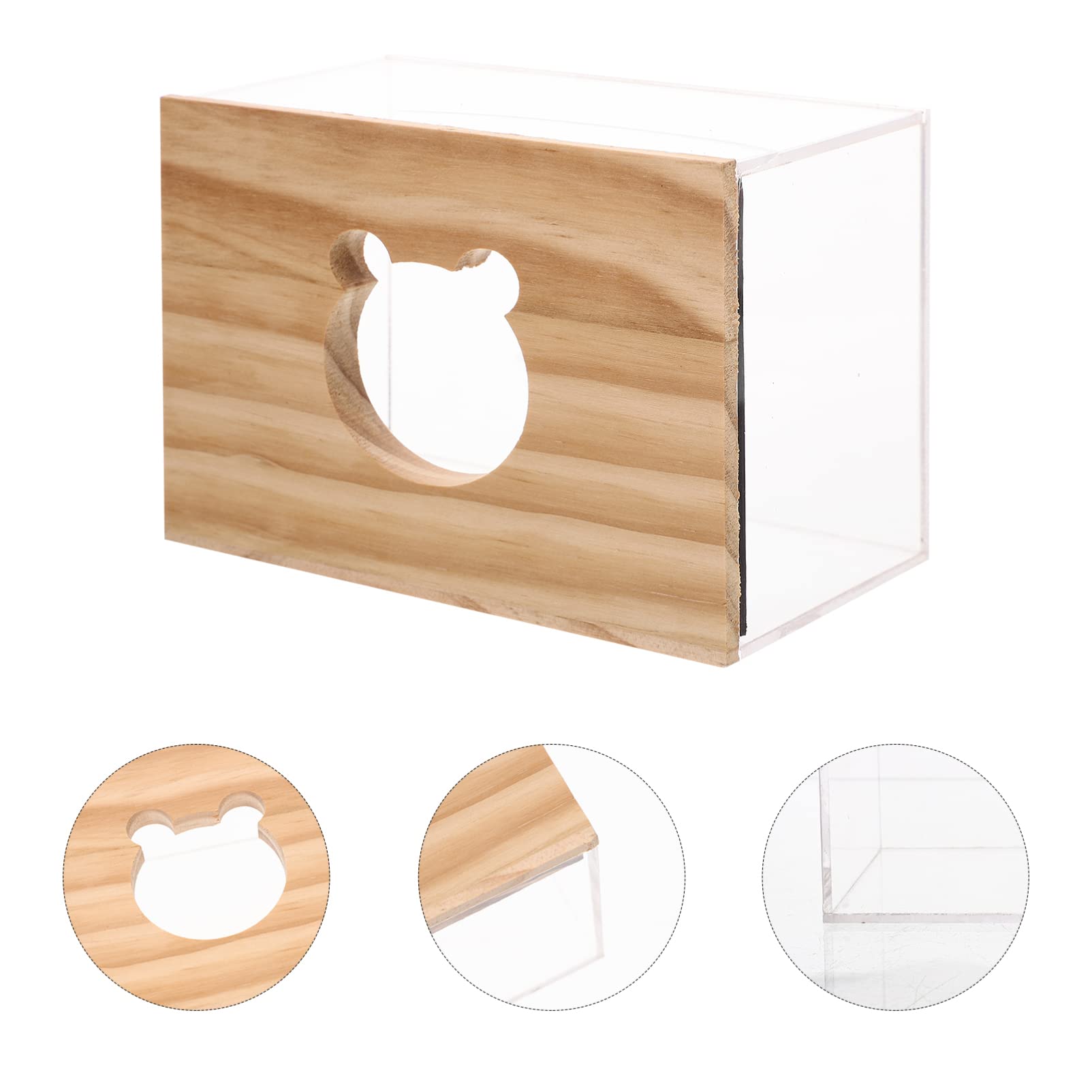 balacoo Hamster Bathroom Small Hamster Bathtub Household Hamster Bathtub Transparent Hamster Bathtub Wear- Bathtub Small Pet Supplies Reusable Hamster Bathtub Cage Hamster Bathtub