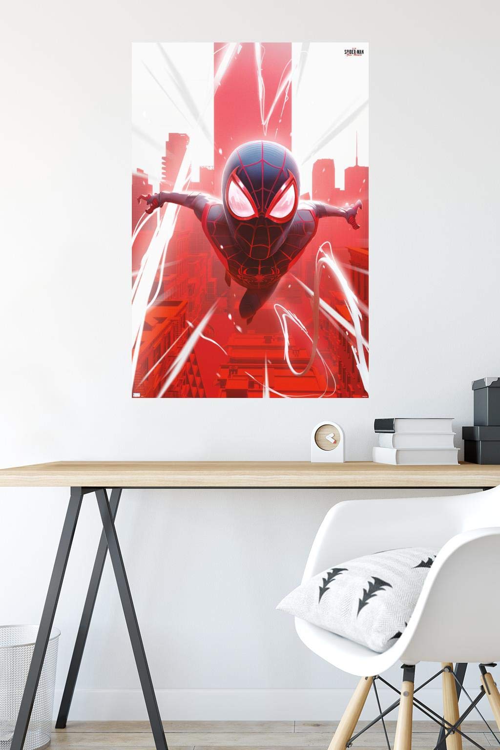 Trends International Marvel's Spider-Man: Miles Morales - Falling Wall Poster, 34L x 22.4W, Unframed Version