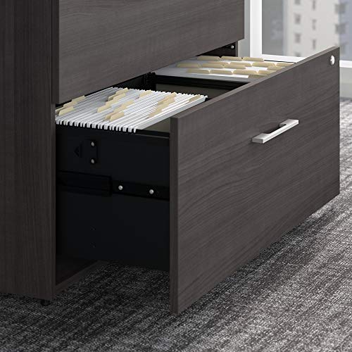 Bush Business Furniture Office 500 2 Drawer Lateral File Cabinet-Assembled, 36W, Storm Gray