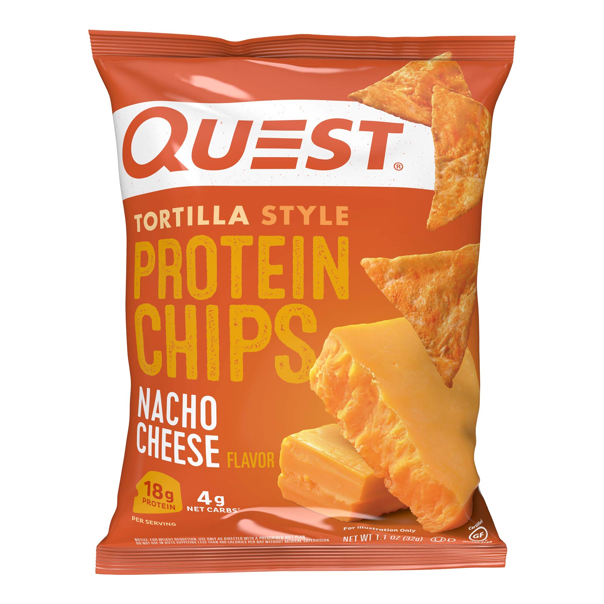 Quest Nutrition Tortilla Style Protein Chips, 1.1 Ounce & Cheese Crackers, 12 Count & Chocolate Chip Protein Cookie, 12