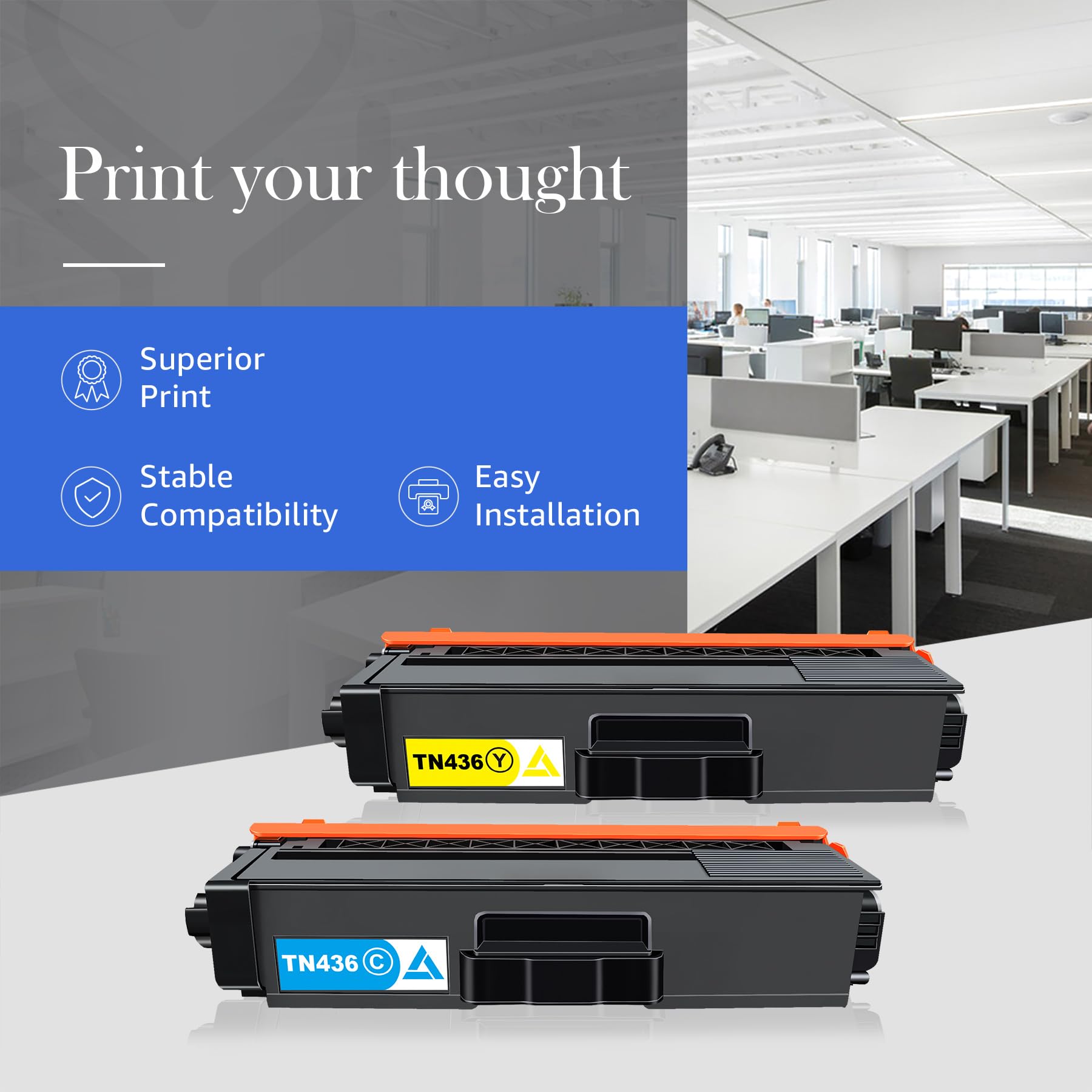 STAROVER Compatible Toner Cartridge Replacement for Brother TN433 TN 433 431 TN433BK TN431 TN431BK for HL-L8360CDW MFC-L8900CDW HL-L8260CDW HL-L8360CDWT MFCL8610CDW MFCL9570CDW Printer (1BK,1C,1M,1Y)