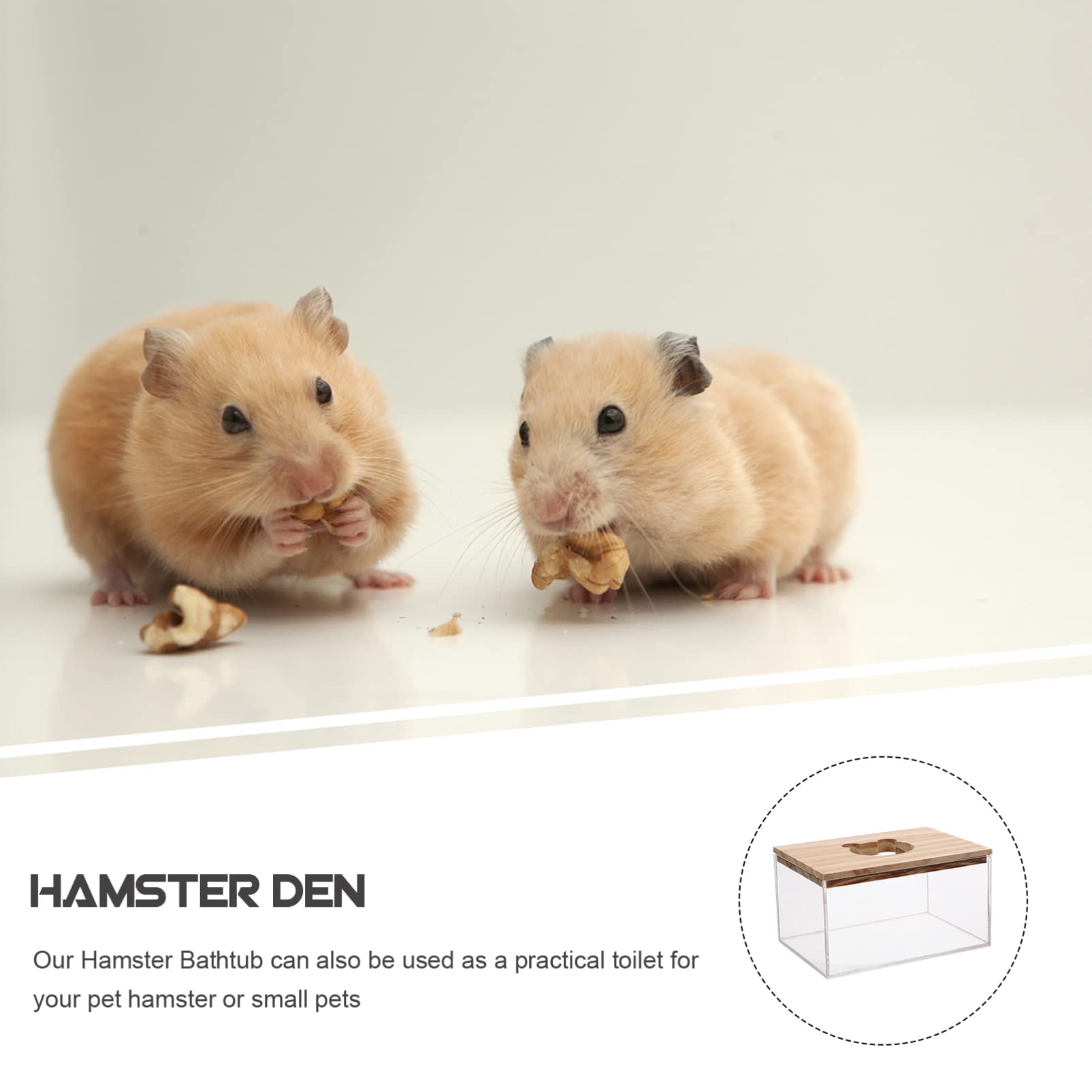 balacoo Hamster Bathroom Small Hamster Bathtub Household Hamster Bathtub Transparent Hamster Bathtub Wear- Bathtub Small Pet Supplies Reusable Hamster Bathtub Cage Hamster Bathtub