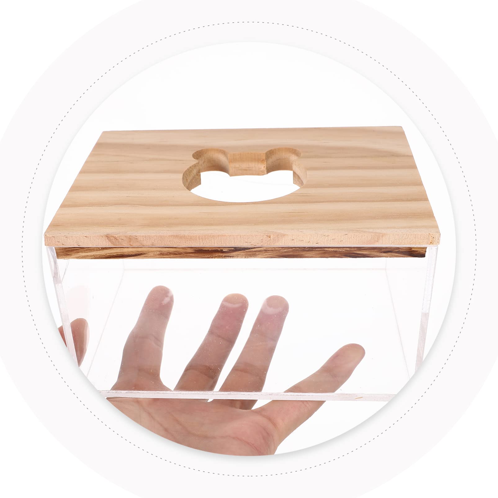 balacoo Hamster Bathroom Small Hamster Bathtub Household Hamster Bathtub Transparent Hamster Bathtub Wear- Bathtub Small Pet Supplies Reusable Hamster Bathtub Cage Hamster Bathtub