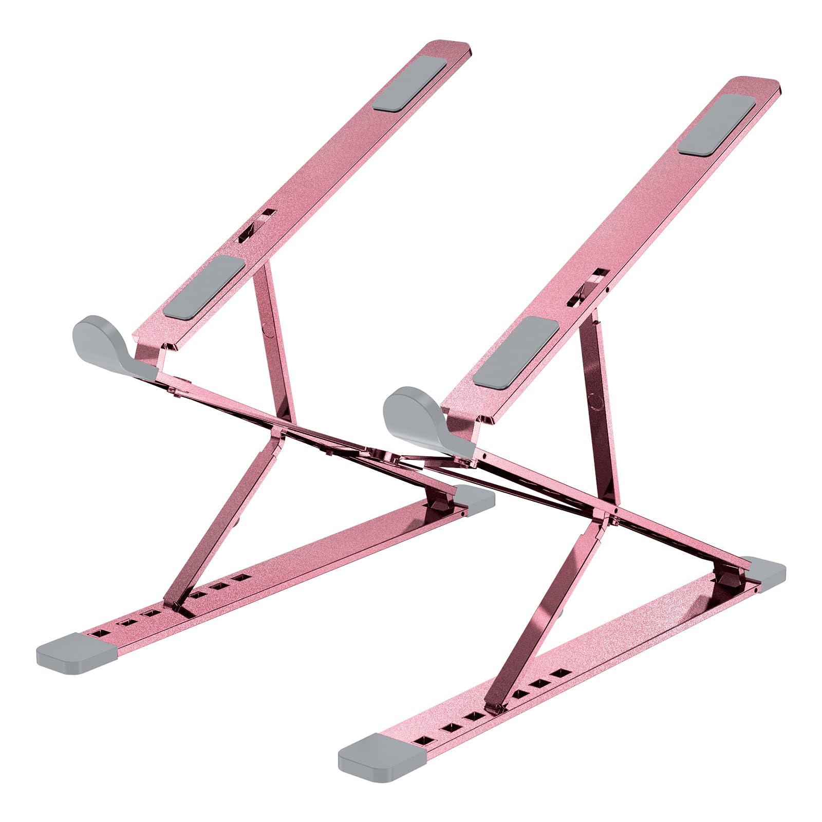 VAJUN Laptop Stand for Desk, Multi-Angle Adjustable Aluminum Portable Laptop Stand, Ergonomic Laptops Elevator for Desk, Metal Holder Compatible with 10 to 15.6 Inches Notebook Computer, Silve