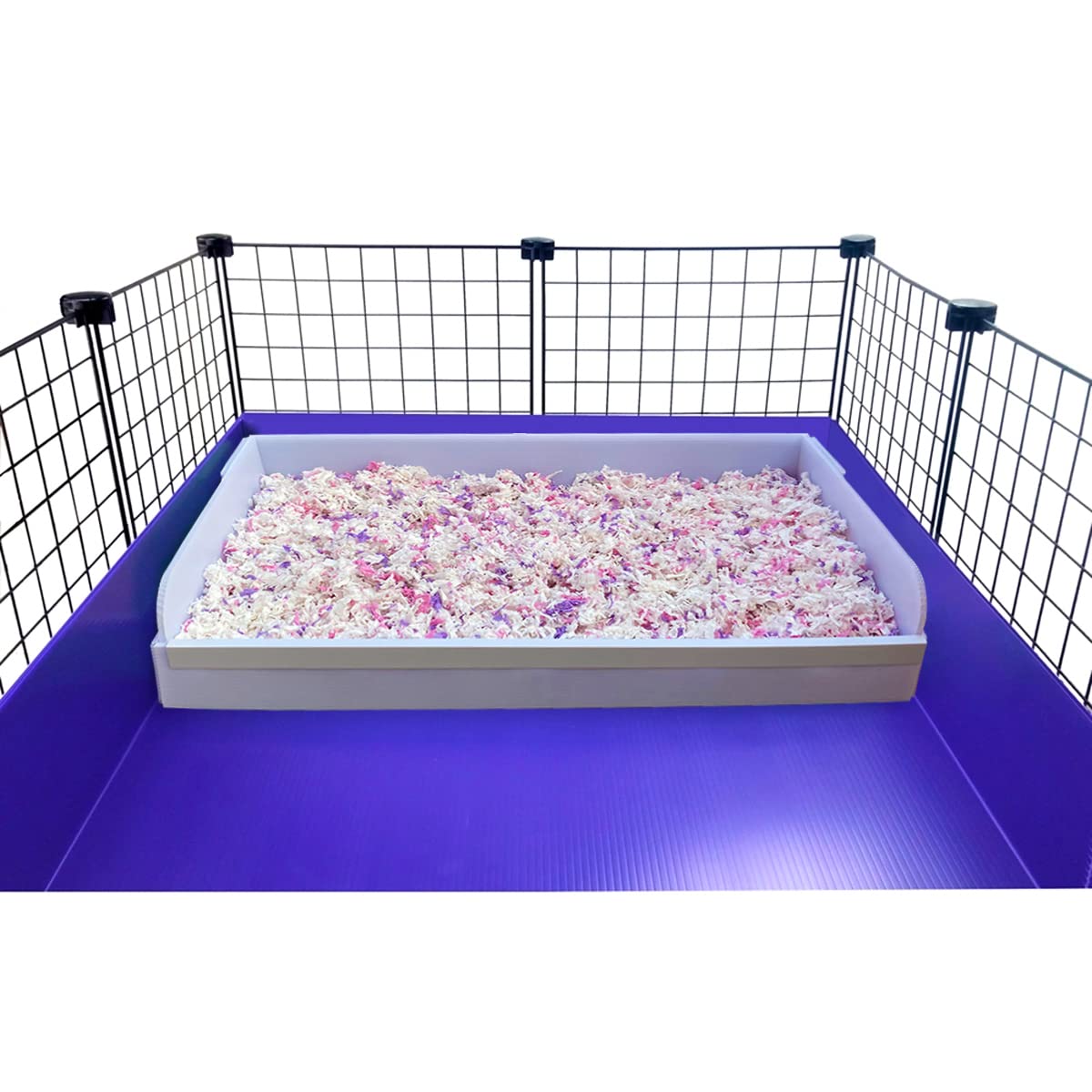 pcprbfk Guinea Pig Litter Box for All C&C and Midwest Cages,Guinea Pig Kitchen Area Keep The Pig Cage Clean and Tidy