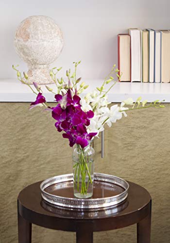 Kabloom PRIME OVERNIGHT DELIVERY - Exotic Opal Orchid Bouquet of Purple and White Orchids from Thailand with Vase
