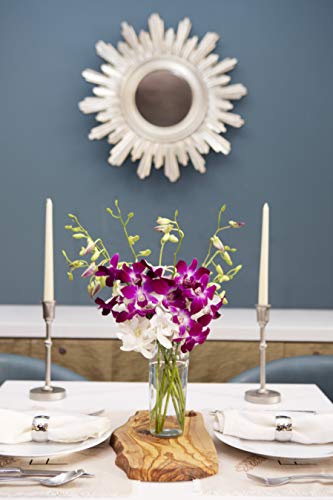 Kabloom PRIME OVERNIGHT DELIVERY - Exotic Opal Orchid Bouquet of Purple and White Orchids from Thailand with Vase