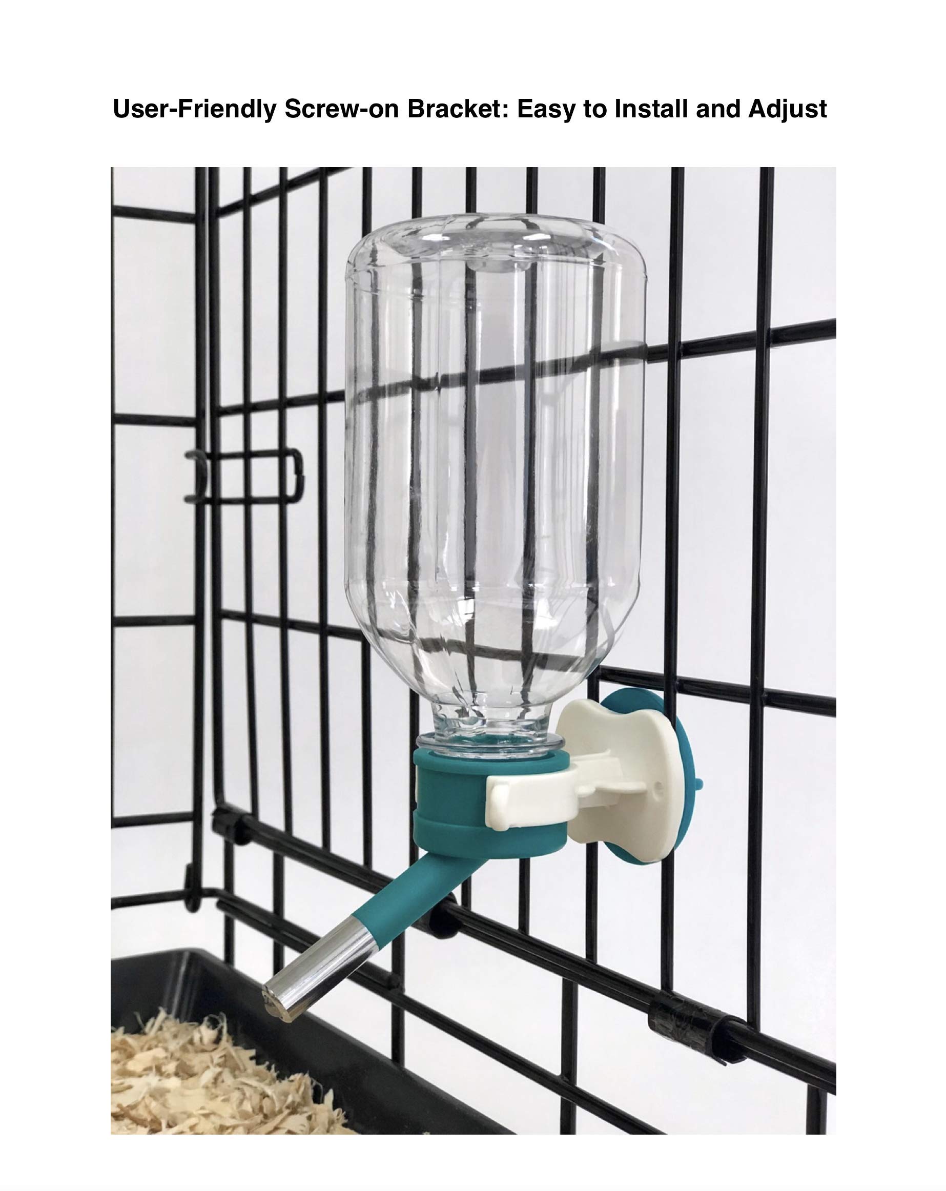 Choco Nose Patented Mini No-Drip Water Bottle/Feeder for Hamsters/Hedgehogs/Gliders/Rats/Mice/Other Small Pets and Animals - for Cages, Crates or Wall Mount. 10.2oz. Nozzle 10mm, Green (C125)