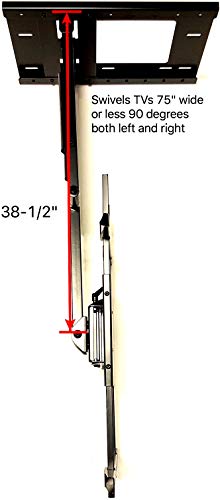Wall Mount World - 40 Inch Extension Wall Mount - 90 Degree Swivel - 15° Adjustable Tilt Angle - Easy Install - Mounting Hardware Included Fits Sharp LC-58Q620U VESA 300x200mm Ready
