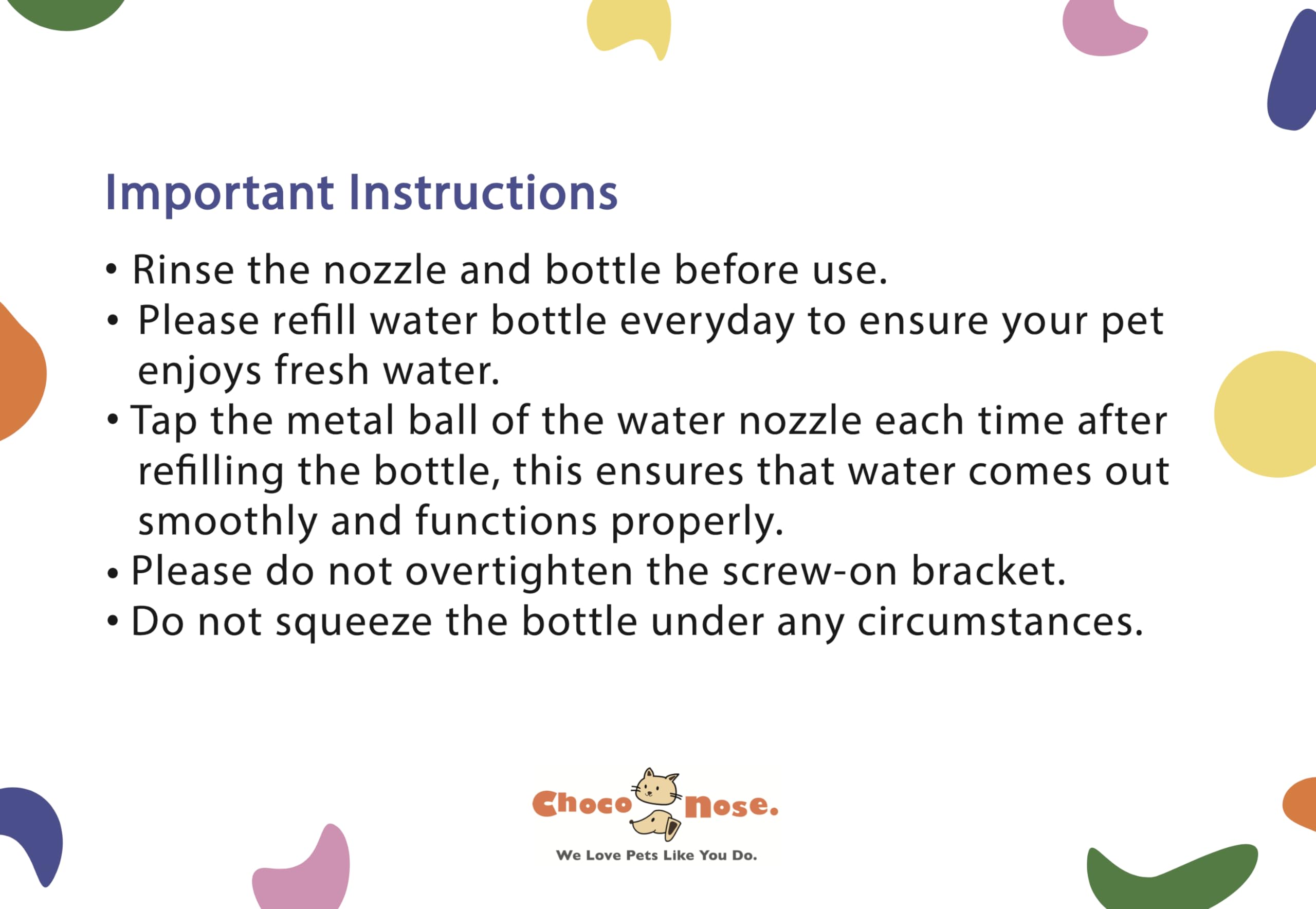 Choco Nose Patented Mini No-Drip Water Bottle/Feeder for Hamsters/Hedgehogs/Gliders/Rats/Mice/Other Small Pets and Animals - for Cages, Crates or Wall Mount. 10.2oz. Nozzle 10mm, Green (C125)