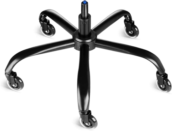 Sytopia Office Chair Base, 28 Inch Office Chair Base Replacement with Reinforced Metal Legs (2200Lbs), Chair Bottom Part for Most Chairs, Universal Gas Cylinder and Caster Sockets (Matte Black)
